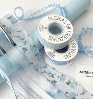 China Man-Made Blue Ocean Dream Seeking Series Ribbon Flower Bouquet Packaging Ribbon Floral Decoration Material Batch Handcrafted DIY for sale