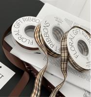China Man-Made Autumn/Winter Maillard Series Ribbon Flower Gift Strap Bouquet DIY Ribbon Floral Arrangement Gift Packaging Tape Brown/Customized Colors for sale