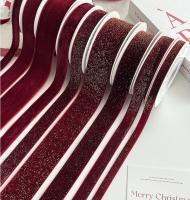 China Man-Made Red Velvet Ribbon for Handmade Floral Art Year Gift Packaging and DIY Projects Fabric Tape Material for sale