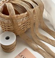 China Flower Shop Fresh Flowers Bundle Packaging Materials Korean Style Linen Belt Weaving Hair Accessories for sale