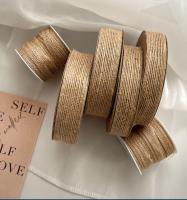 China Flower Shop Fresh Flowers Bundle Packaging Materials Korean Style Linen Belt Weaving Hair Accessories for sale