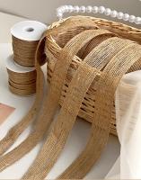 China Flower Shop Fresh Flowers Bundle Packaging Materials Korean Style Linen Belt Weaving Hair Accessories for sale