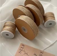 China Flower Shop Fresh Flowers Bundle Packaging Materials Korean Style Linen Belt Weaving Hair Accessories for sale