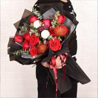 China Business Rose Bouquets Flansi Thickened Gift Flower Wrapping Paper with 60*60cm Floral Art Supplies for sale