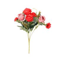 China European style simulation rolled edge rose wedding bouquet, wedding photography props, floral arrangement, home decoration, simulation flower for sale