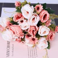 China European style simulation rolled edge rose wedding bouquet, wedding photography props, floral arrangement, home decoration, simulation flower for sale