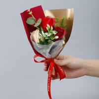 China Valentine's Day mini bouquet, rose soap, everlasting flower, aromatherapy gift box, DIY souvenir gift wholesale for sale