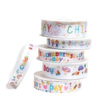 China 1215 Children's Day Birthday Cake Ribbon Gift Box Strap Children's Day Colorful Ribbon DIY Handheld Gift Ribbon for sale