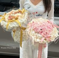 China French Romantic Rose snow pear Paper Flower Art Flower Wrapping Paper for sale