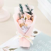 China Mini small flower bouquet Christmas and Valentine's Day rose soap flower gift box to match wedding souvenirs for sale