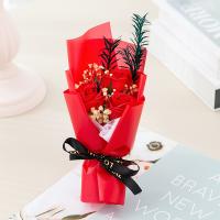 China Mini small flower bouquet Christmas and Valentine's Day rose soap flower gift box to match wedding souvenirs for sale