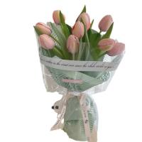China Ins-style Simple English Cellophane Thickened Dust-proof Transparent Opp Film Paper Korean-style Bouquet Wrapping Paper Material for sale