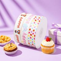 China Children's Day Cartoon Ribbon Strawberry Bear Birthday 2cm Cake Baking Snack Companion Hand gift box made of polyester for sale