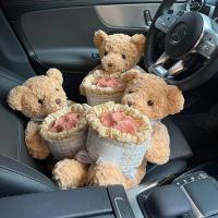 China Doll plush cute bear bouquet, eternal rose artificial flower Valentine's Day gift, birthday gift for girls for sale
