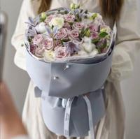 China Waterproof Korean-style Embossed Paper for Kafin Paper Flower Art Packaging 58*58cm Plastic Round Bouquet for sale