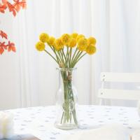 China Simulated flowers with a high-end and realistic feel, bundled with golden balls, hotel soft decoration flower materials, cross-border hot selling DIY flower bouquets, and fake flowers for sale