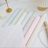 China Solid-Color Gift Boxes and Wrapping Paper Cream Series Embossed Waterproof Material for Bouquets for sale