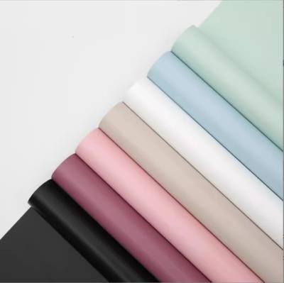 China Morning Mist Single-Color Solid Color Skin Feel Waterproof Matte Film Flower Art Roll Fresh Flower Bouquet Wrapping Paper for sale