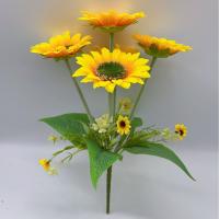 China Simulated Flowers Sunflower Fake Flower Bouquet Sunflower Handkerchief Flower Bouquet Wedding Hotel Decoration Flowers for sale
