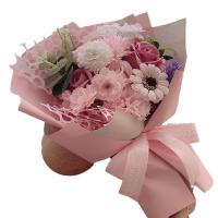 China Valentine's Day, a bouquet of preserved roses and ice-blue ice flowers for your girlfriend and best friend as a holiday gift and decorative item for sale