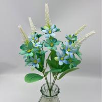 China 5-Fork Simulated Small Wild Chrysanthemum Plastic Flower Wedding Props Bouquet for sale
