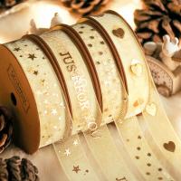 China Valentine's Day Christmas Gift Decoration Silk Ribbon Gift Box Packaging Cake Flower Decoration 9m/1.9cm Original Color for sale