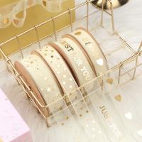 China Valentine's Day Christmas Gift Decoration Silk Ribbon Gift Box Packaging Cake Flower Decoration 9m/1.9cm Original Color for sale