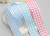 China High Tenacity Handmade DIY Hair Accessories Silk Belts Clothing Accessories Gift Box Packaging Dot Grid Striped Milk Ribbon for sale