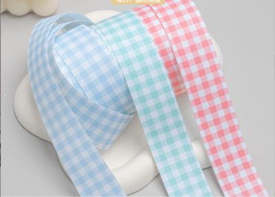 China High Tenacity Handmade DIY Hair Accessories Silk Belts Clothing Accessories Gift Box Packaging Dot Grid Striped Milk Ribbon for sale