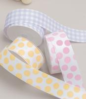 China High Tenacity Handmade DIY Hair Accessories Silk Belts Clothing Accessories Gift Box Packaging Dot Grid Striped Milk Ribbon for sale