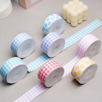 China High Tenacity Handmade DIY Hair Accessories Silk Belts Clothing Accessories Gift Box Packaging Dot Grid Striped Milk Ribbon for sale