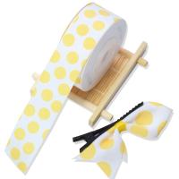 China High Tenacity Handmade DIY Hair Accessories Silk Belts Clothing Accessories Gift Box Packaging Dot Grid Striped Milk Ribbon for sale