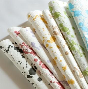 China Colored Ink Relief Fenghua Paper Flower Arrangement Flower Packaging Paper for sale
