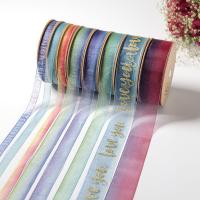China DIY Webbing Ribbon 2.5cm Roll in Solid Color Snow Gauze for Dyeing and Gift Decoration for sale