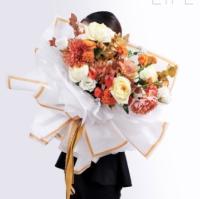 China 57*57cm Phantom Magic Edge Floral Flower Packaging Paper for Partysu for sale