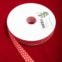 China DIY Hair Accessories Must-Have Double Sided Polka Dot Ribbon in Polyester Printed with Luo Ribbed for Bow and Clothing for sale