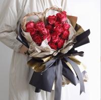 China Plastic Florist Wrapping Bouquet Packing Paper Valentine's Day Dual-Color Film Waterproof Gold Paper for Flower Packaging for sale