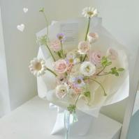 China 57*57cm Macaron Extra Thick Pearl Film Floral Flower Packaging Paper with Many Colors for sale