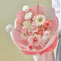 China 57*57cm Macaron Extra Thick Pearl Film Floral Flower Packaging Paper with Many Colors for sale