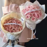 China Silver Edge Fog Film Floral Flower Packaging Paper for BOPP Florist Wrapping and Bouquet Packing for sale