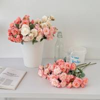 China Korean style 12 head Elsa Rose Simulation Flower Rose Fake Flower Home Living Room Dining Table Decoration Photography Prop for sale