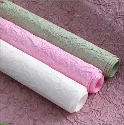 China DIY Pleated Flower Wrapping Paper in Many Colors Handmade Stone Texture Inner Lining Paper Perfect for Valentine's Day for sale