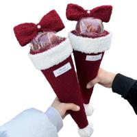 China Christmas bouquet, Christmas Eve single bow apple cone bouquet, handmade diy material package, Christmas gift for sale