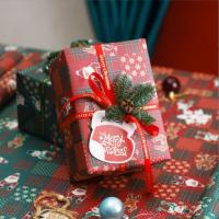 China Flower Shop Gift Wrapping Paper with Santa Claus and Snowman Design on Waterproof Kraft Paper for sale