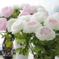 China Simulated peony, fake flower, lotus, ocean peony, single headed silk flower, wedding artificial flower for sale