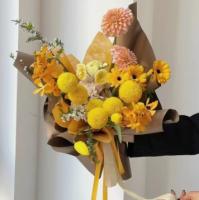 China 57*57cm Matte Frosted Floral Flower Wrapping Paper BOPP for Products for sale