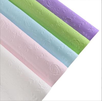 China Elegant and Durable of Embossed Texture Art Paper in Many Colors for Flower Packaging for sale