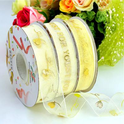 China Hot Stamping Rice Gauze Hair Accessories for Birthday Gift Goddess's Day Wedding Confession Proposal and Flower Decoration for sale