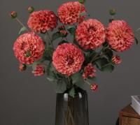 China European style simulation coral Dali flower Dali flower wedding home decoration flower shop bouquet silk flower decoration fake flower for sale