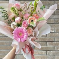 China Flower Wrapping Paper for Fashionable Packaging 58*58cm Decorative Roll Milk Cotton Inner Lining Floral Materials Gift Box for sale